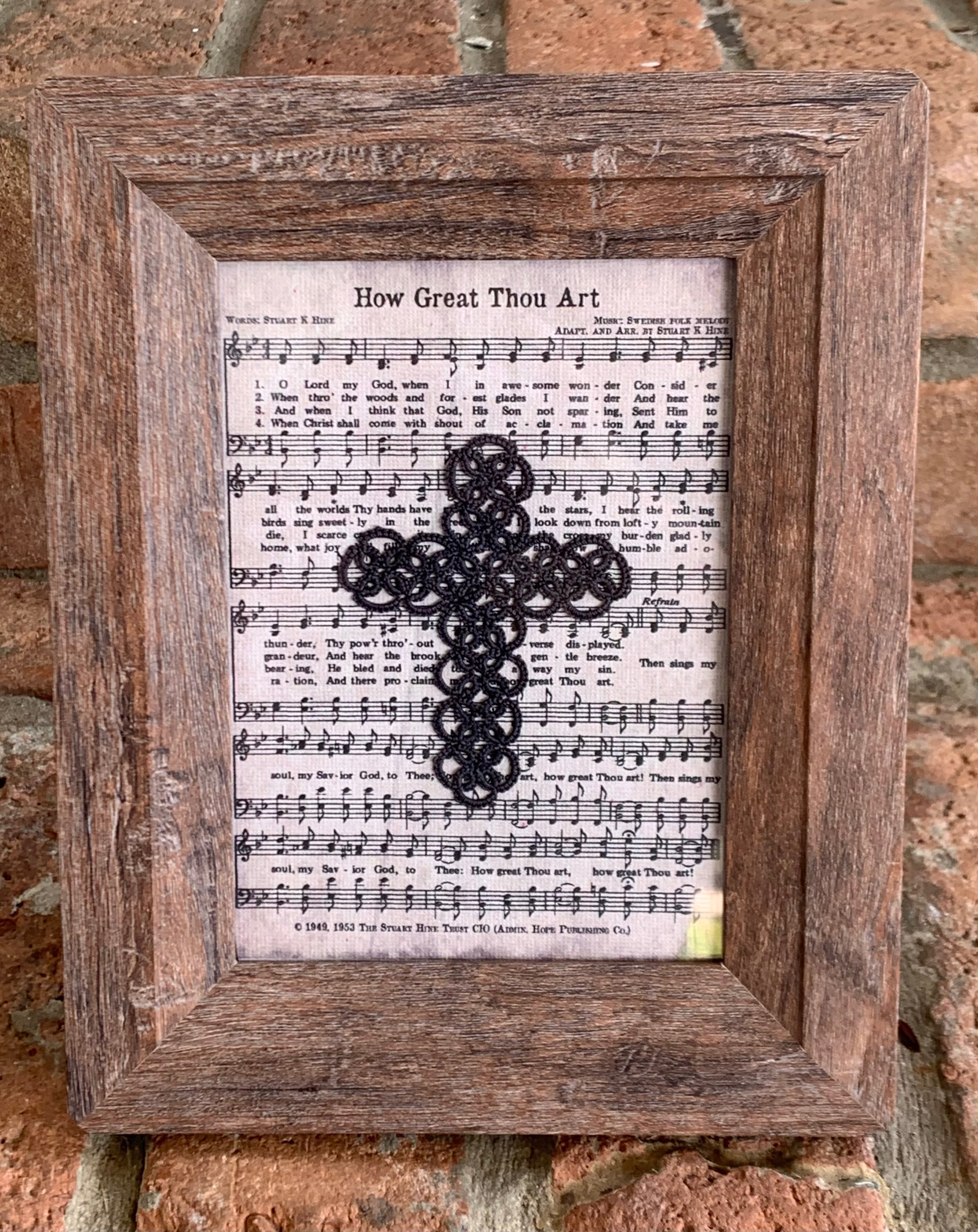 How Great Thou Art - Wooden Frame – Tatting by Christy